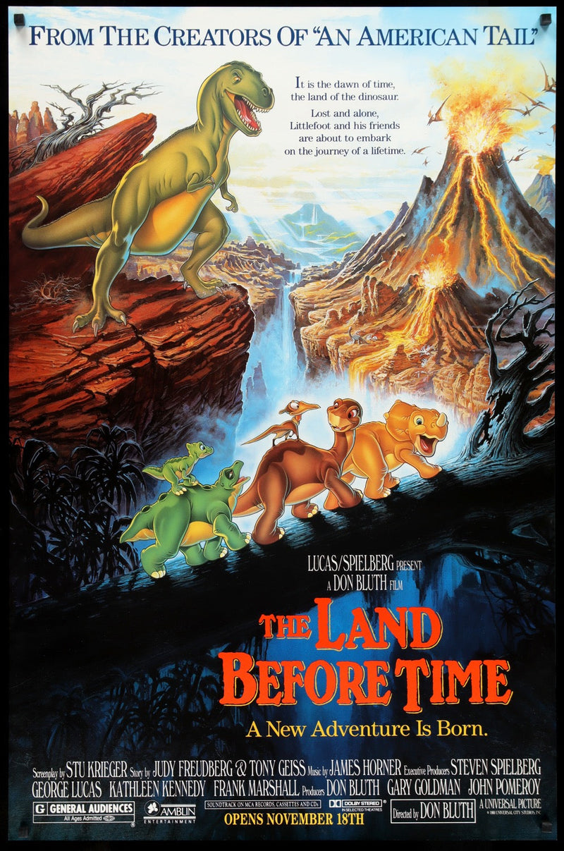 The Land Before Time (1988) Half-Subway Theatrical Movie Poster ...