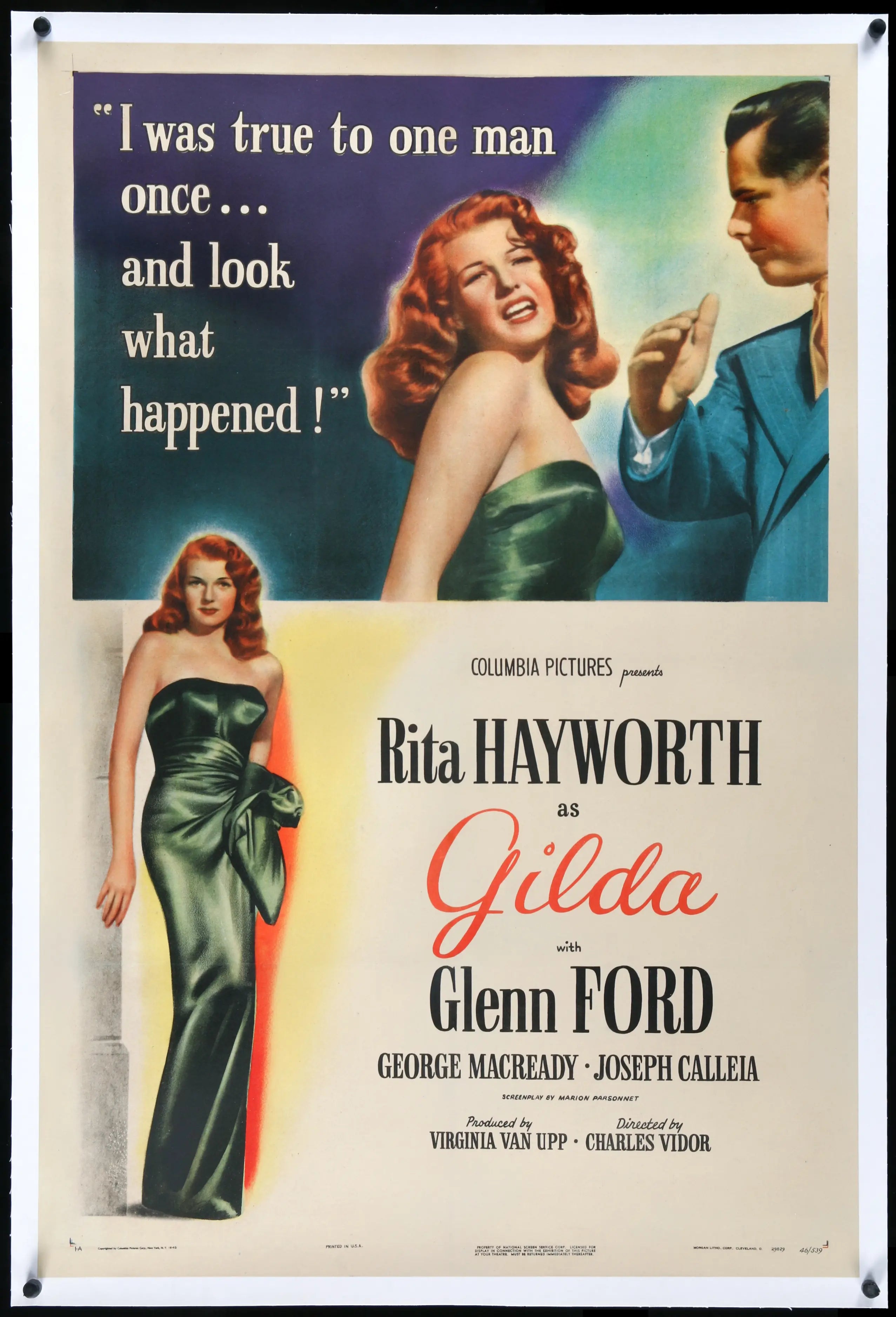 Rita Hayworth Gilda Poster