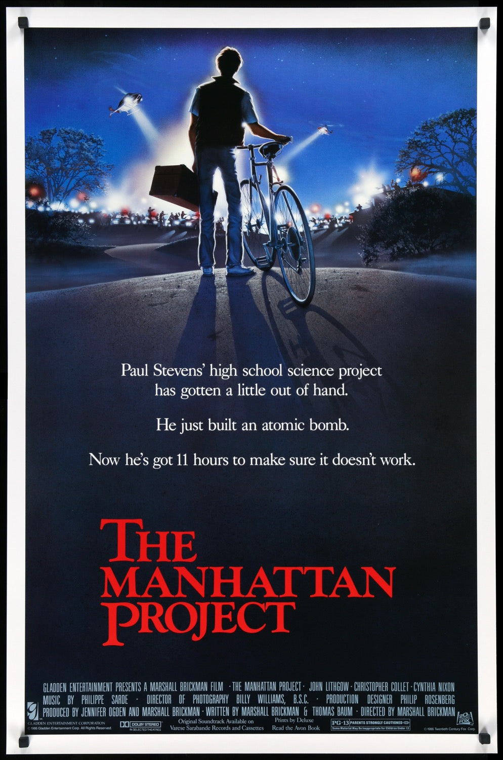 The Manhattan Project (1986) Original One-Sheet Movie Poster - Original ...