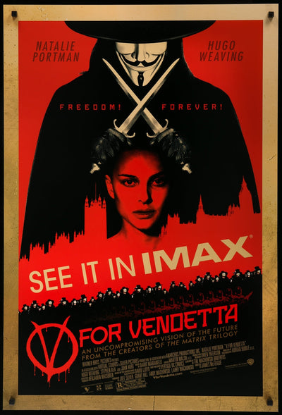V For Vendetta (2006) Original One-Sheet Movie Poster - Original Film ...