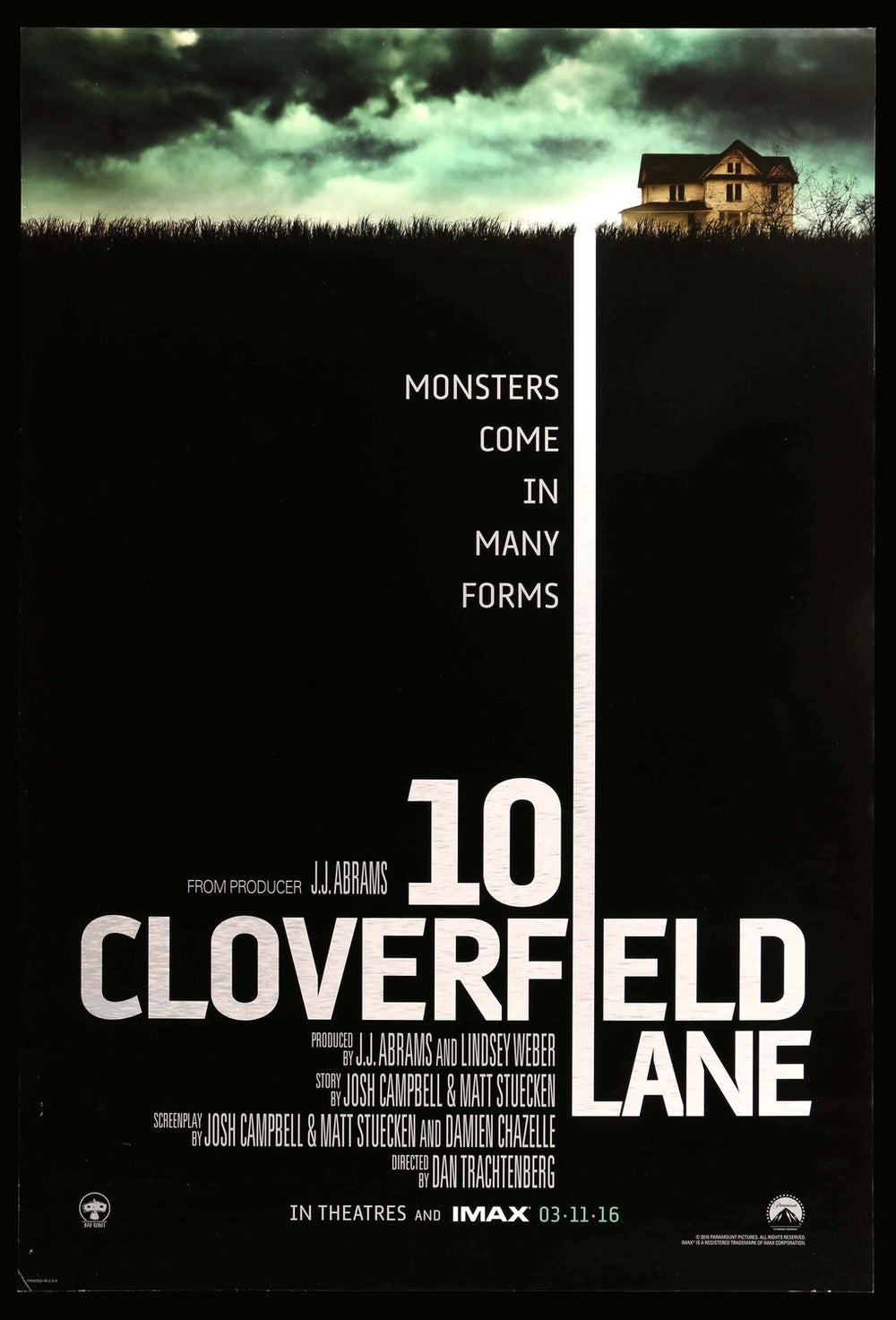 10 Cloverfield Lane (2016) Original One-Sheet Movie Poster - Original ...