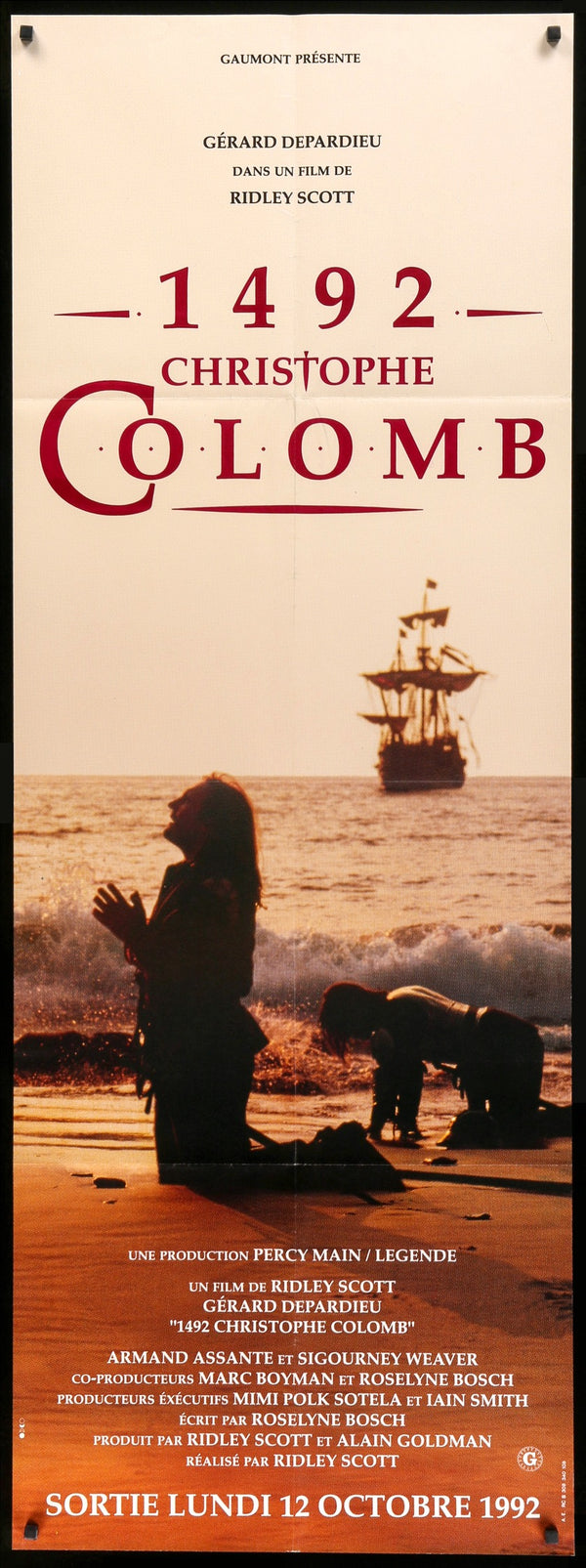 1492 - Conquest of Paradise (1992) French Door Panel Movie Poster - Original Film Art - Vintage ...