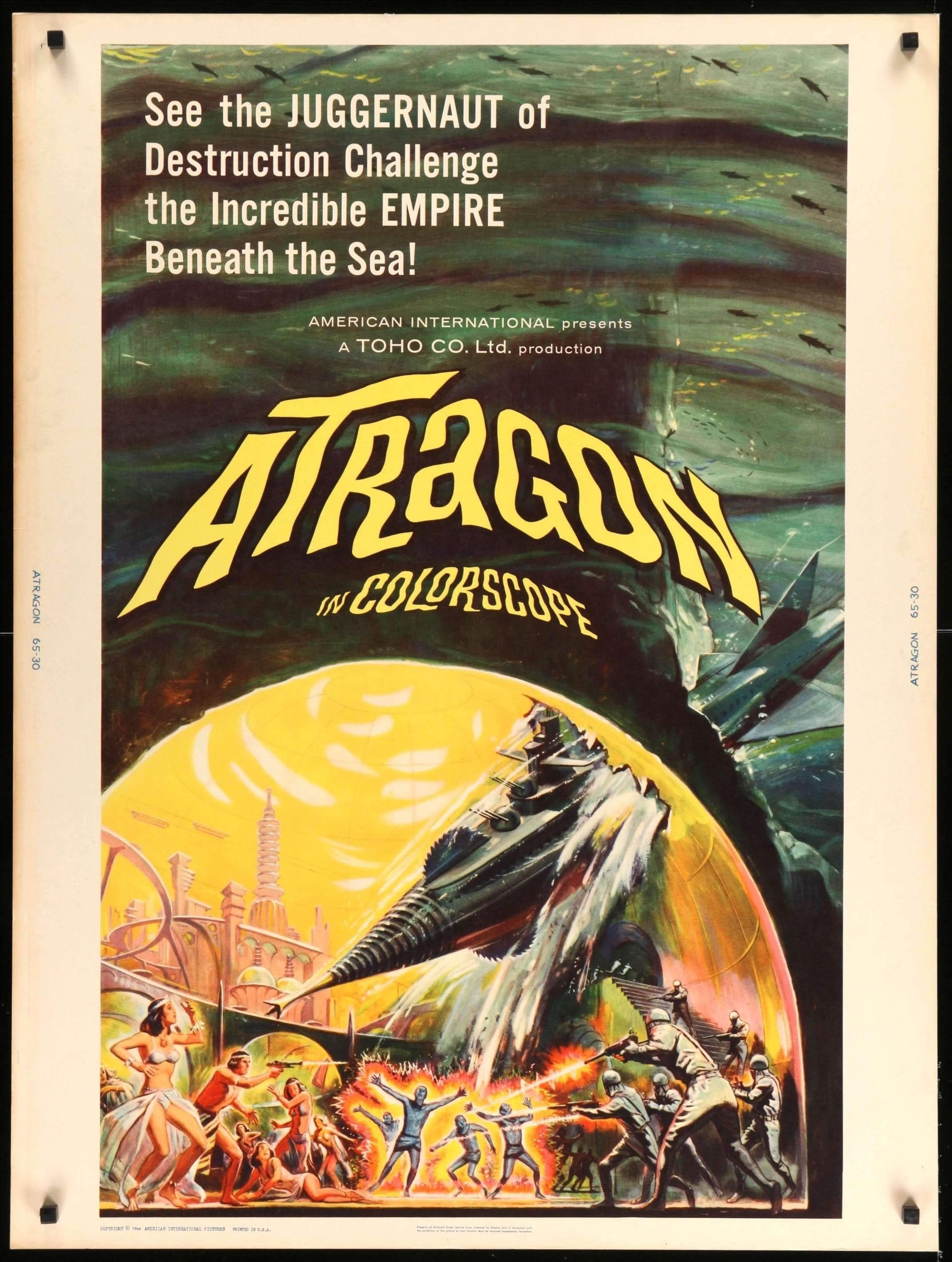 Atragon (1963) Original 30" x 40" Movie Poster - Original Film Art ...
