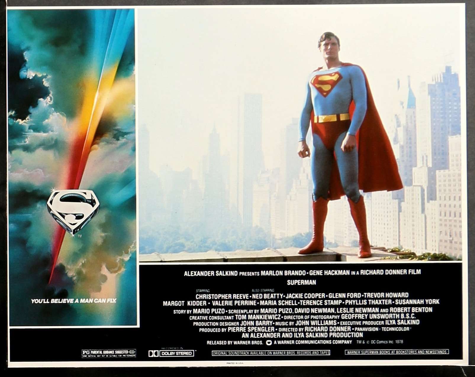 Superman: The Movie (1978) Lobby Card Posters - Set of 8 - 11" x 14 ...