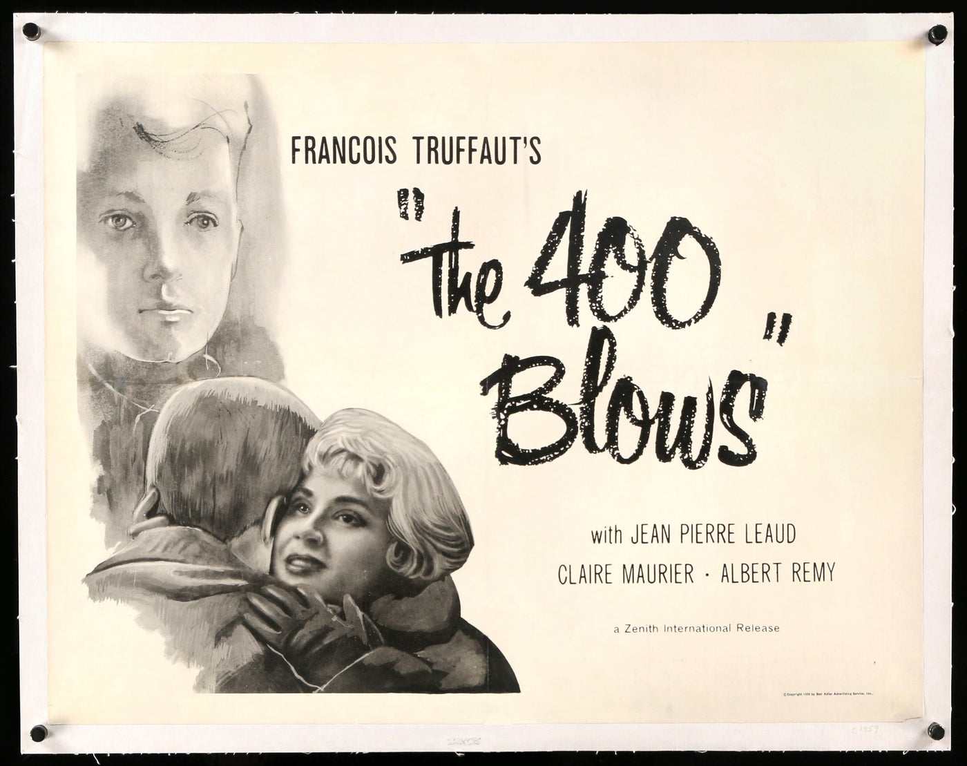 The 400 Blows (1959) Original Half-Sheet Movie Poster - Original Film ...
