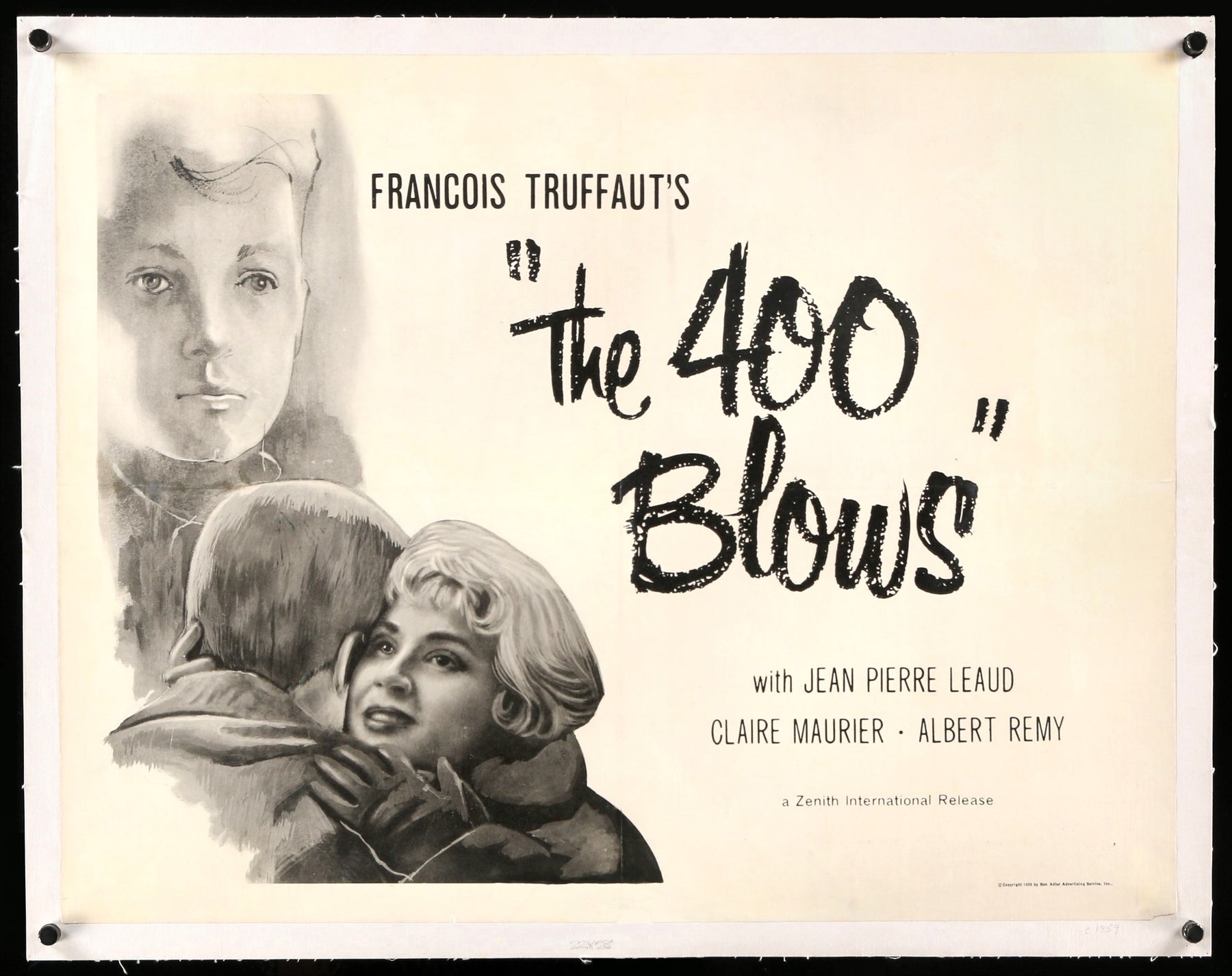 The 400 Blows (1959) Original Half-Sheet Movie Poster - Original Film ...