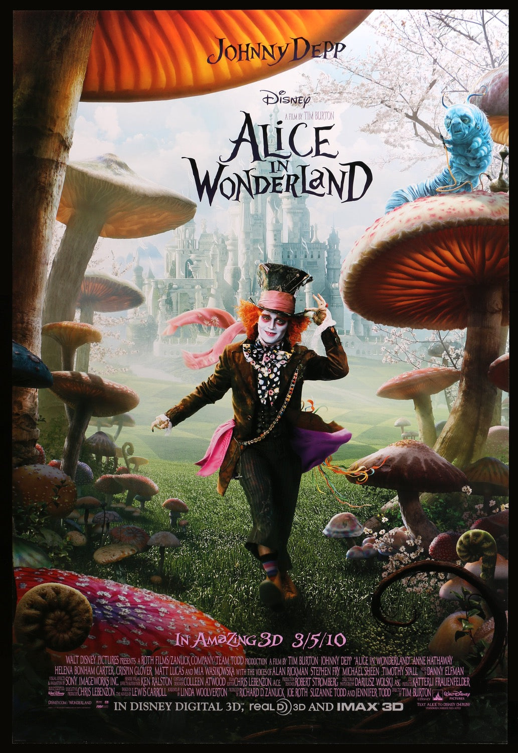 Alice in Wonderland (2010) Original One-Sheet Movie Poster - Original ...