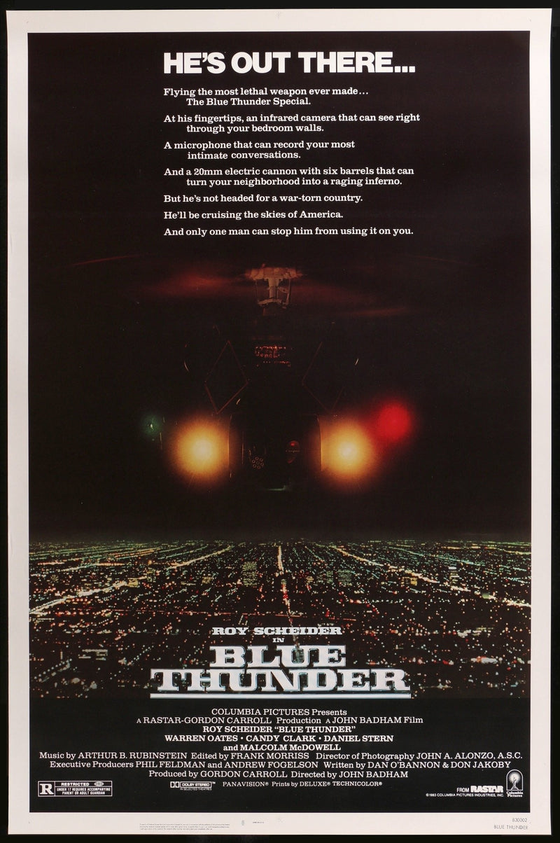 Blue Thunder (1983) Original One Sheet Movie Poster - Original Film Art ...
