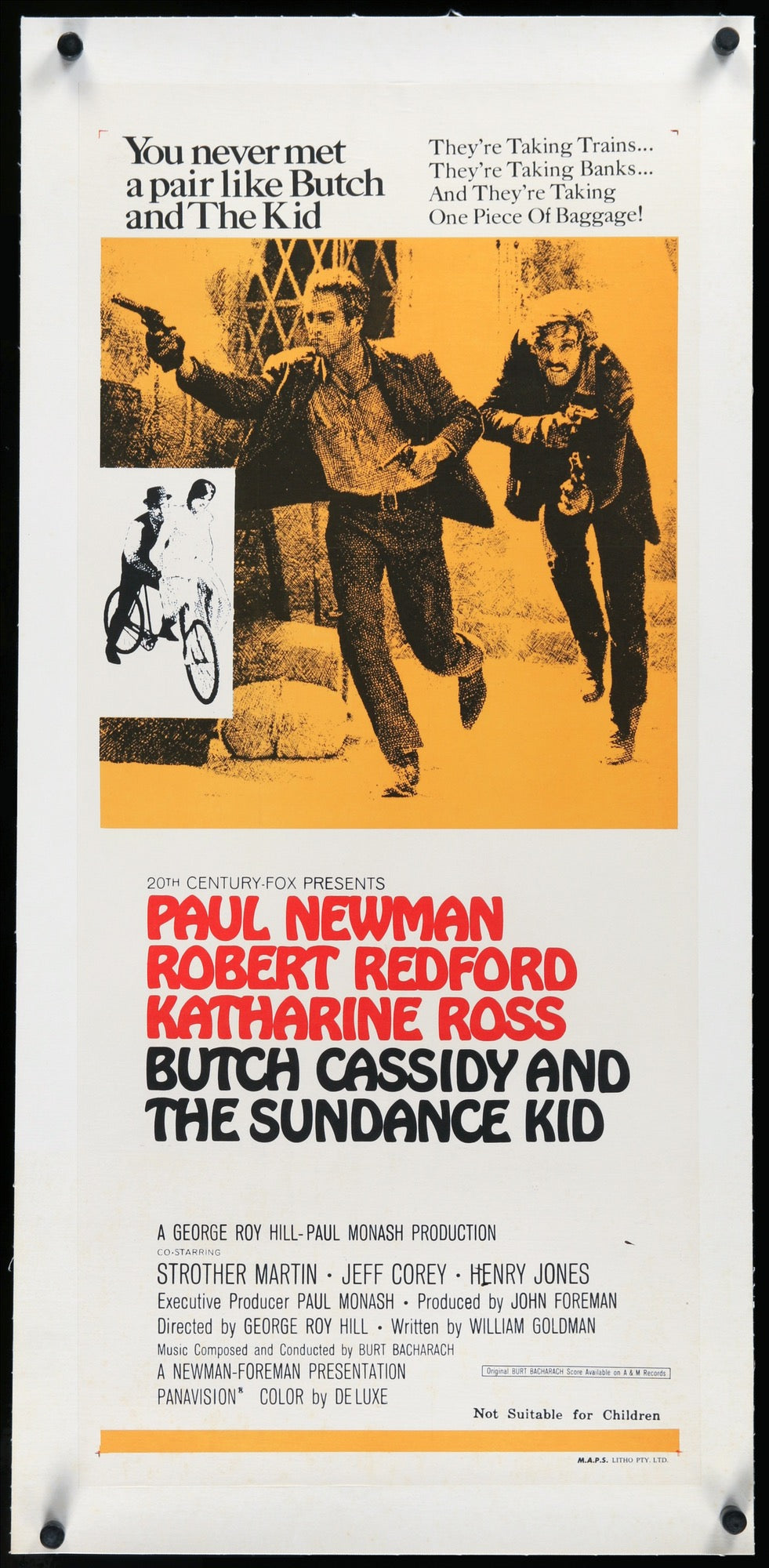 Butch Cassidy & the Sundance Kid (1969) Australian Movie Poster ...