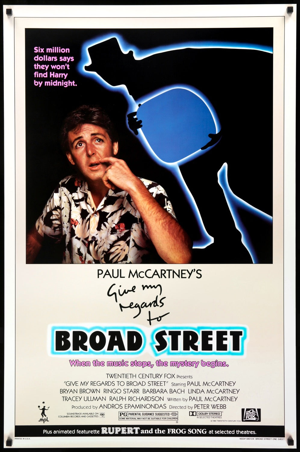 Give My Regards to Broad Street (1984) Original One-Sheet Movie Poster ...