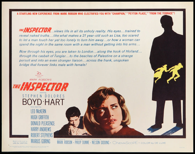 The Inspector (1962) Original Half-Sheet Movie Poster - Original Film ...