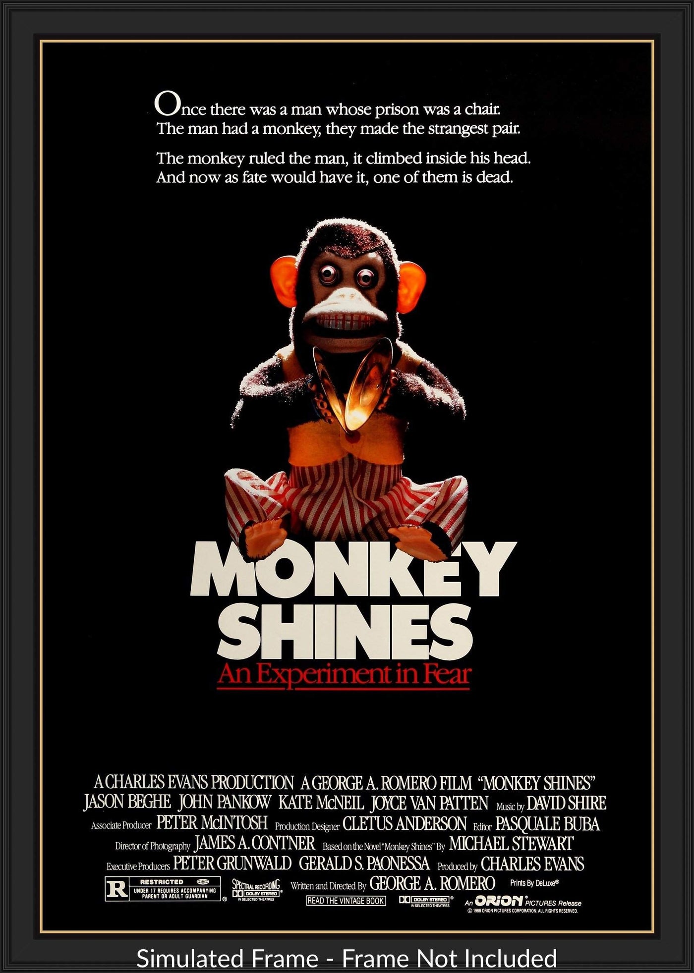 Monkey Shines (1988) Original One-Sheet Movie Poster - Original Film ...