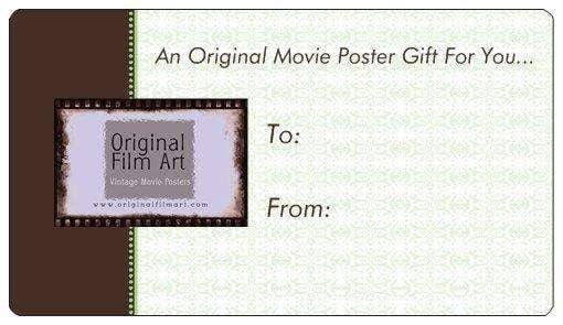 Gift Note - Original Film Art - Vintage Movie Posters