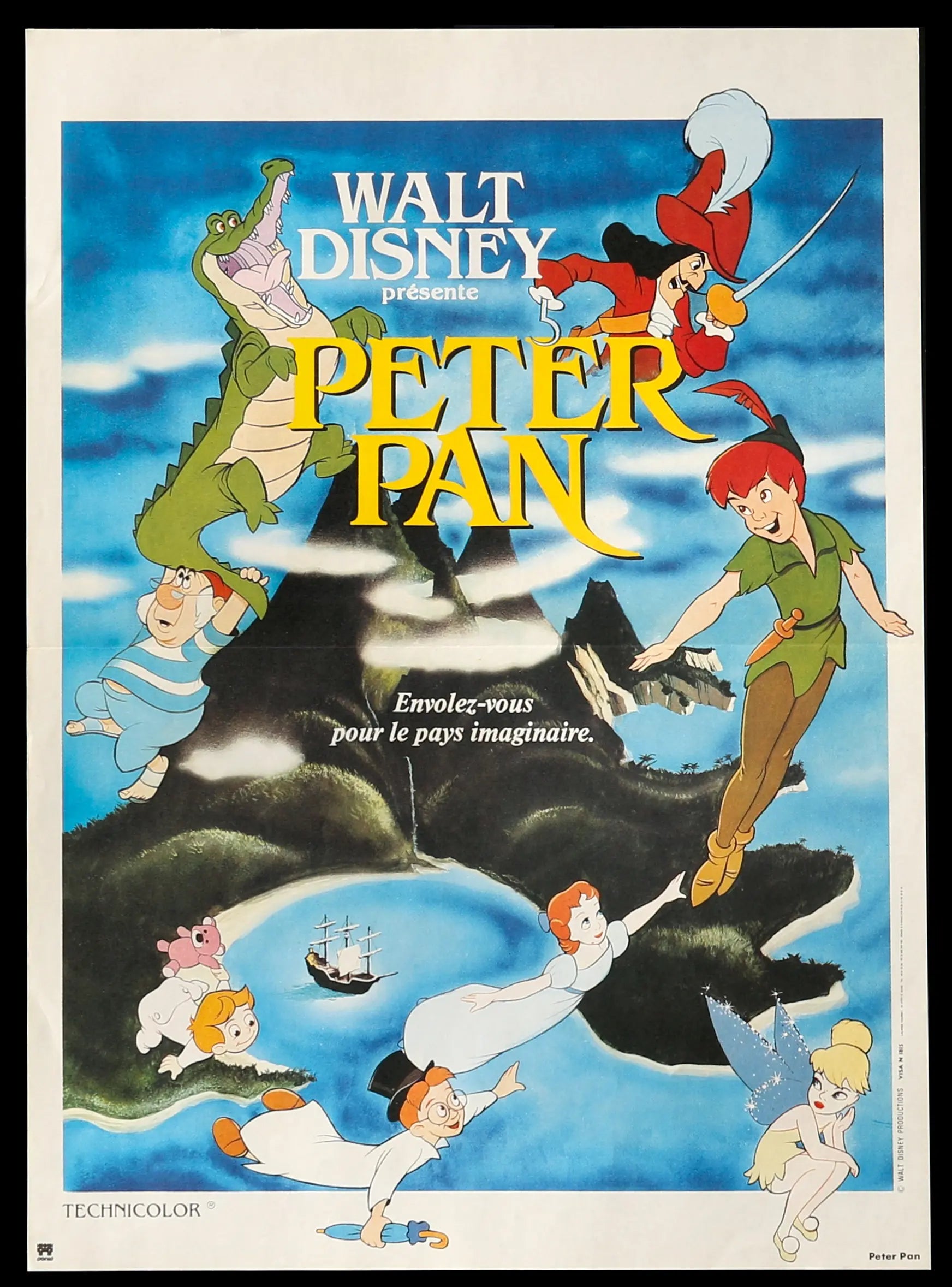 Affiche Originale De Peter Pan Original Peter Pan Movie Poster