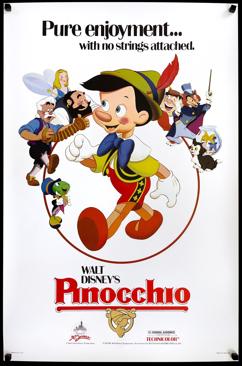 Pinocchio (1940) Original R1984 One-Sheet Movie Poster - Original Film ...