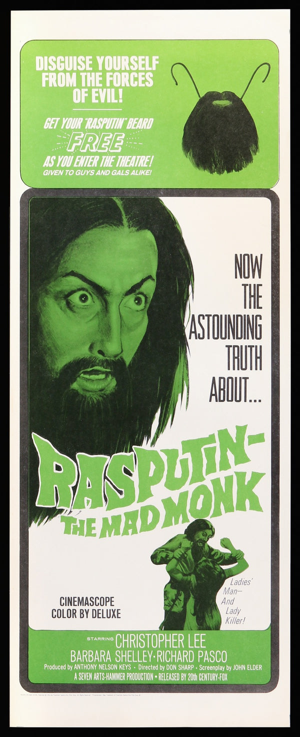 Rasputin - The Mad Monk (1966) Original Insert Movie Poster - Original ...
