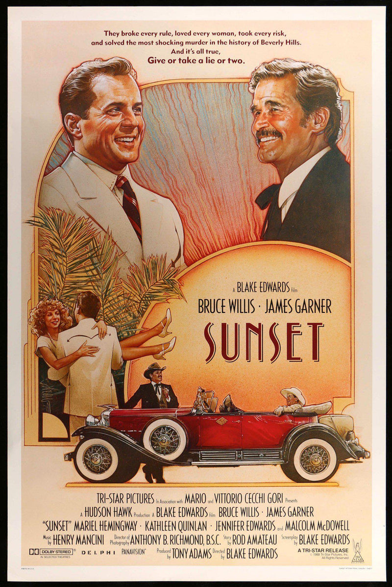 Sunset (1988) Original One-Sheet Movie Poster - Original Film Art ...