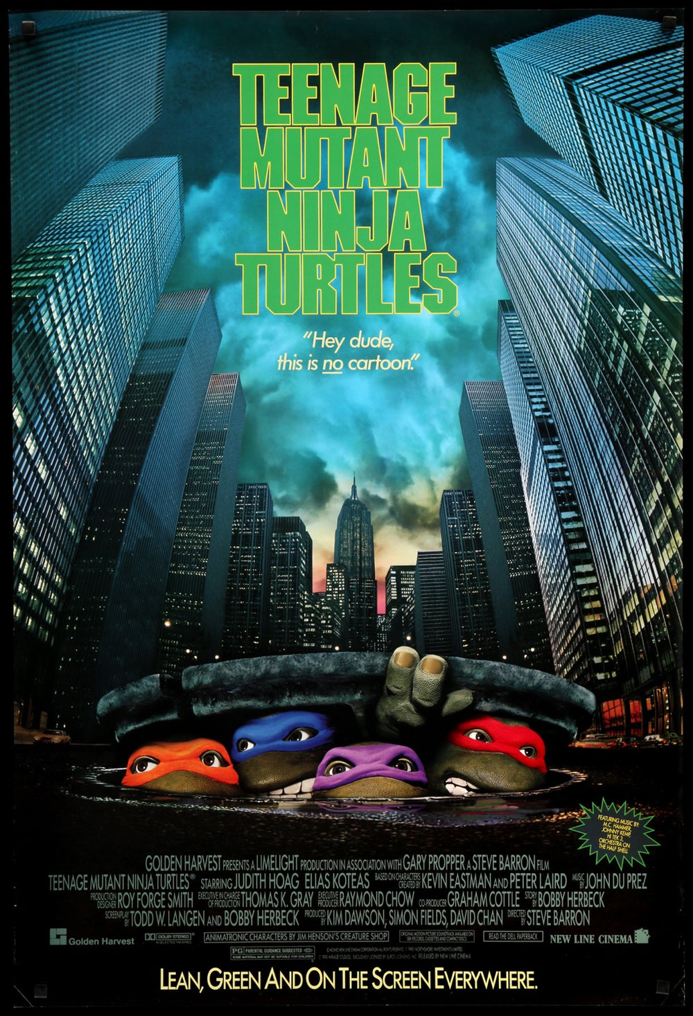 Teenage Mutant Ninja Turtles (1990) - Original Film Art - Vintage Movie ...