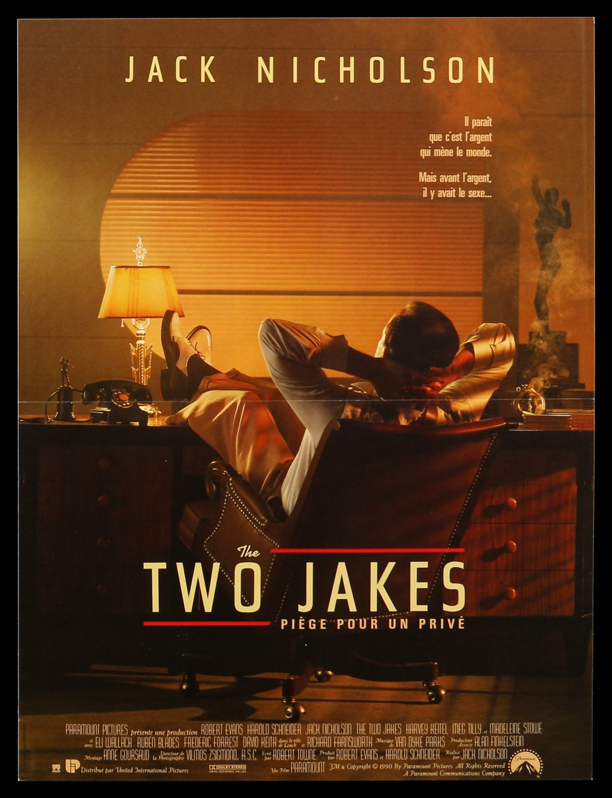 The Two Jakes (1990) Original French Petite Movie Poster - Original ...