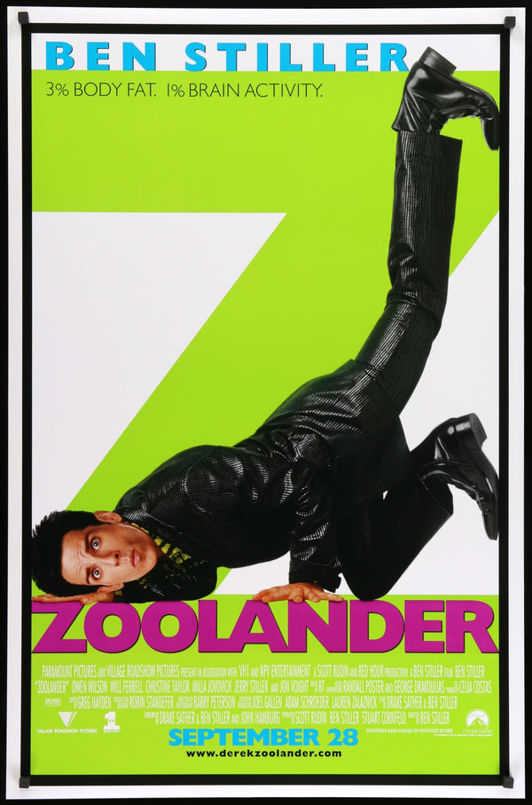 Zoolander (2001) Póster original de película de una hoja - Original ...
