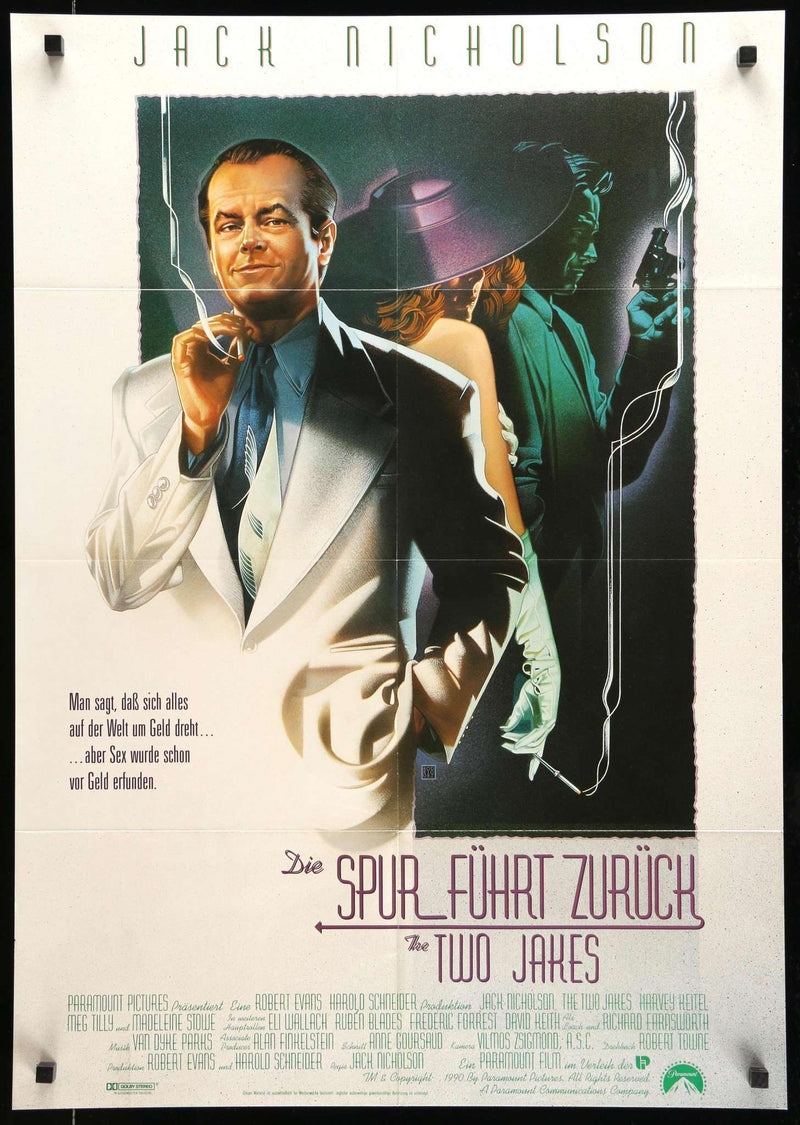 The Two Jakes (1990) Vintage German Movie Poster- Original Film Art ...