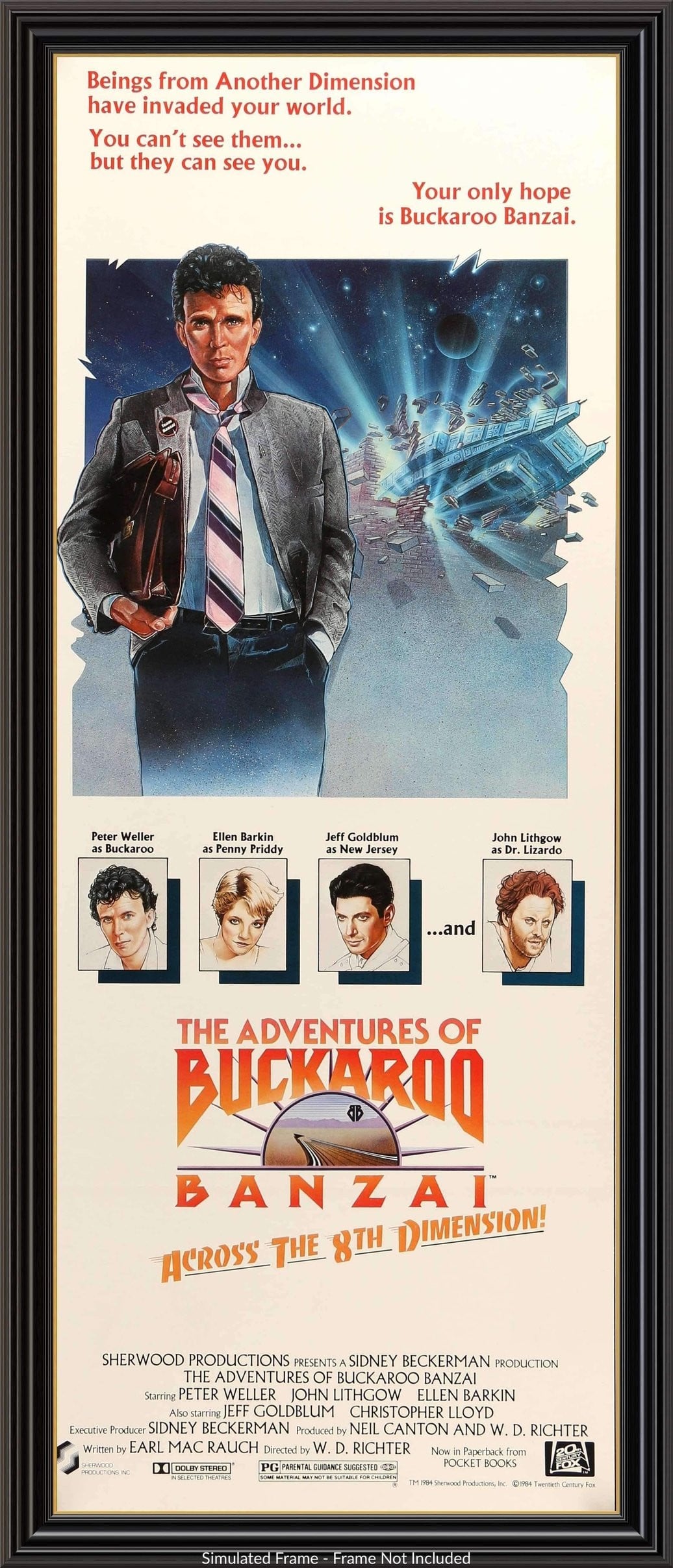 The Adventures of Buckaroo Banzai (1984) Original Insert Movie Poster ...