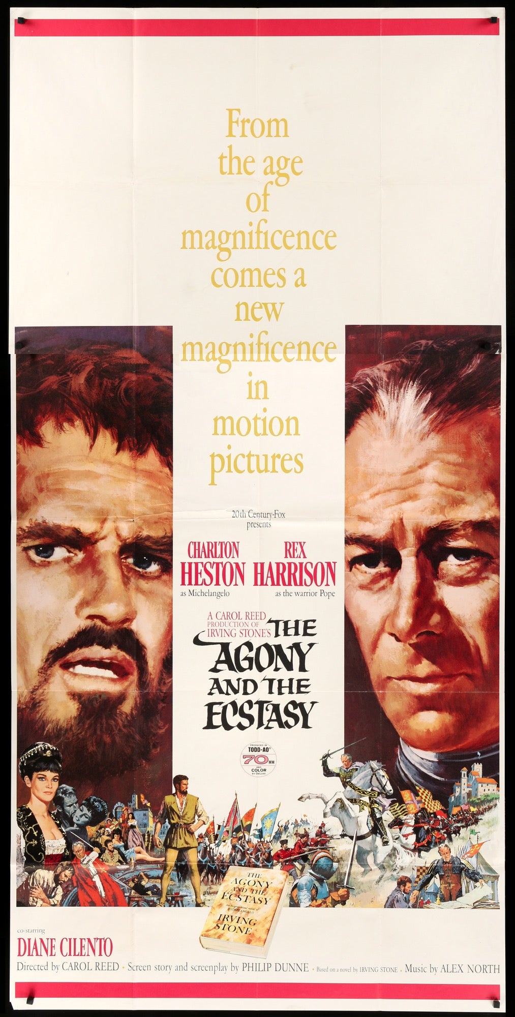 The Agony and the Ecstasy (1965) Original Three Sheet Movie Poster ...