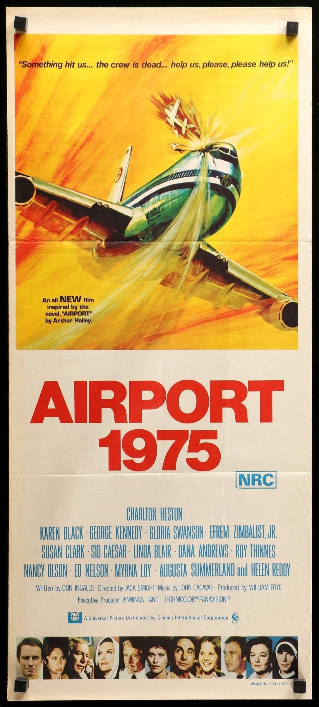 Airport 1975 (1974) Original Australian Movie Poster - 13" x 30 ...