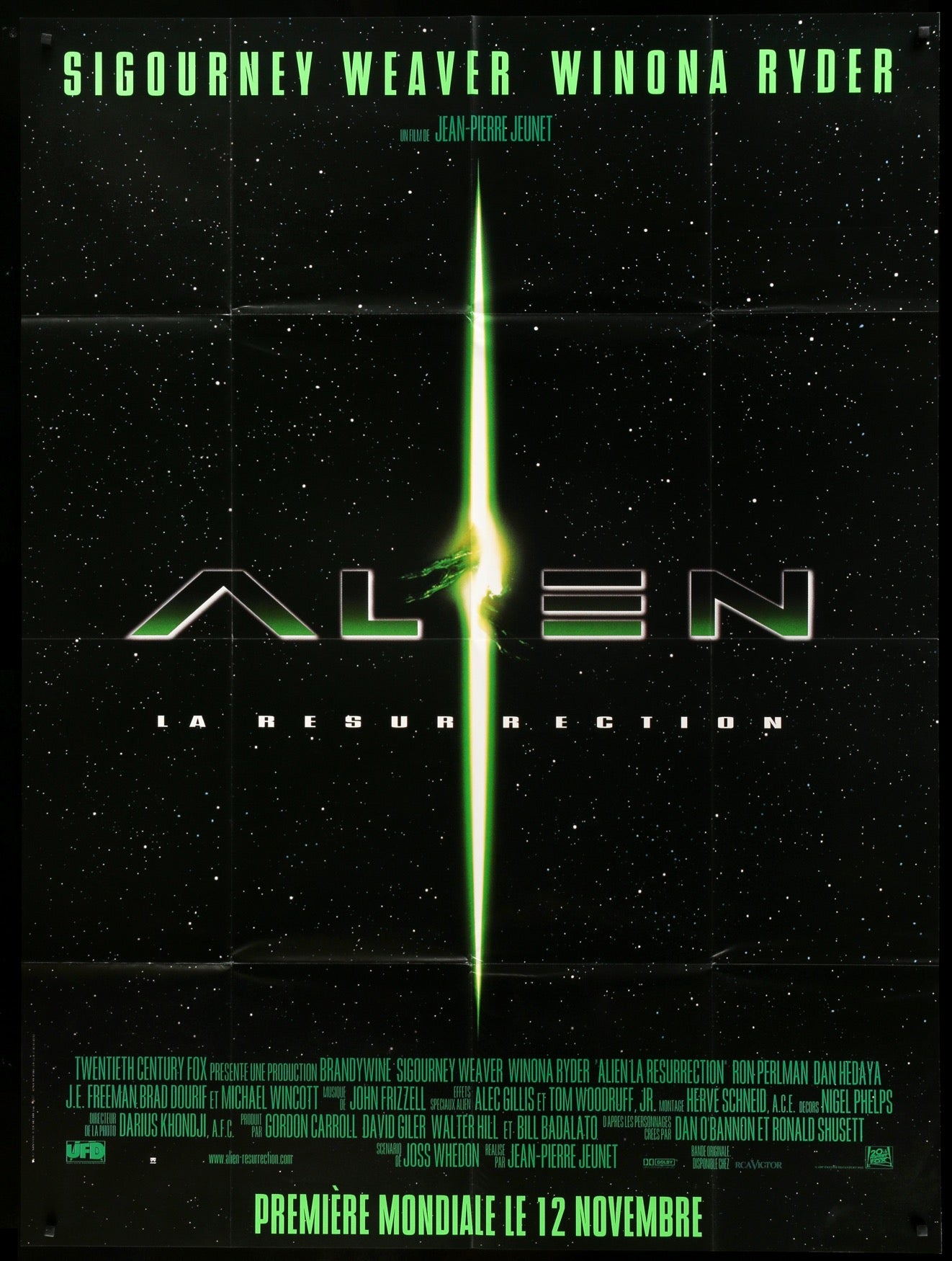 Alien: Resurrection (1997) Original French Grande Movie Poster ...