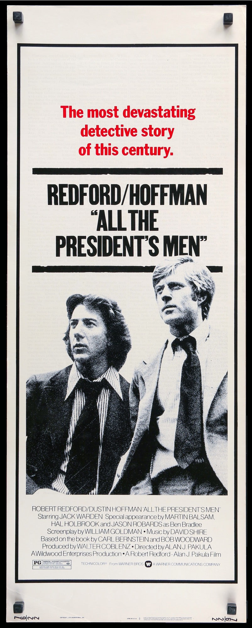 All the President's Men (1976) Original Insert Movie Poster - Original ...