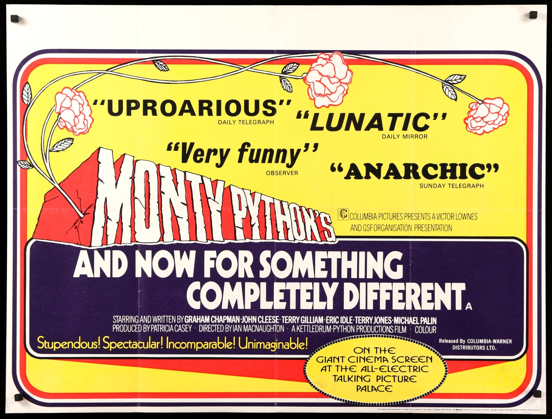 And Now for Something Completely Different ('71) Original Movie Poster ...