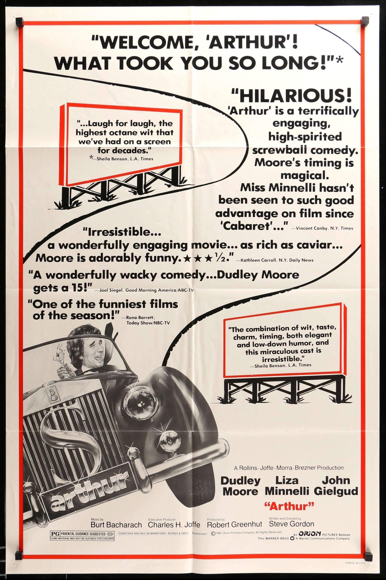 Arthur (1981) Original One-Sheet Movie Poster - Original Film Art ...