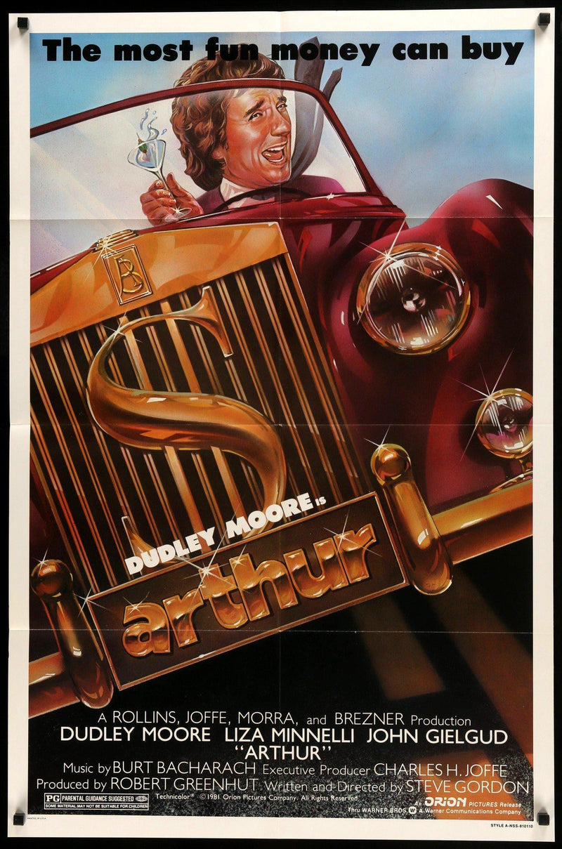 Arthur (1981) One-Sheet Movie Poster - Original Film Art - Vintage ...