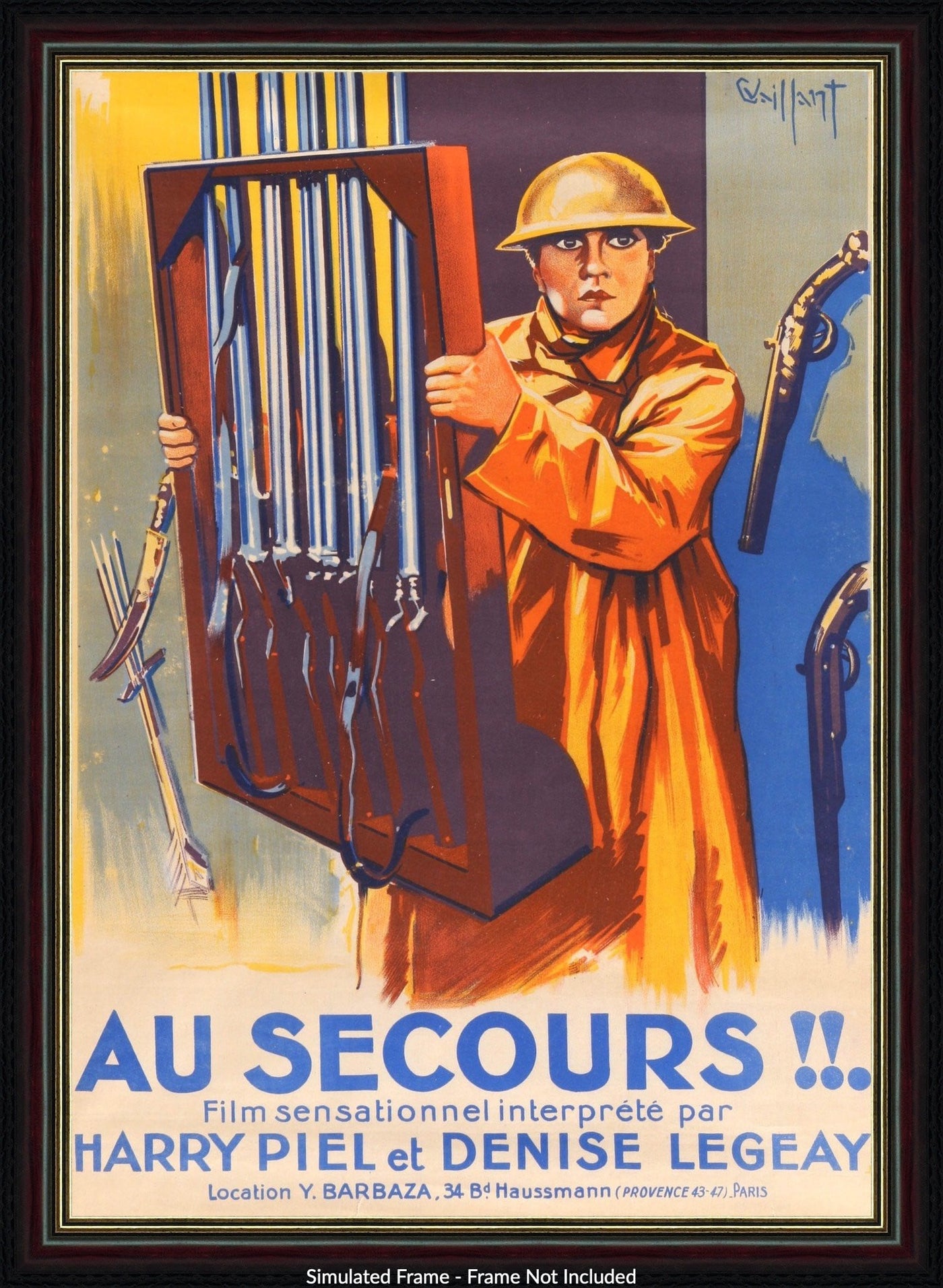 Au Secours (1925) Original French Theatrical Movie Poster - Original ...