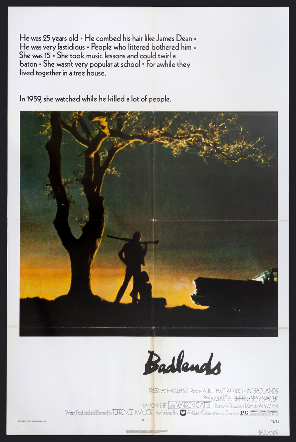 Badlands (1973) Original One-Sheet Movie Poster - Original Film Art ...