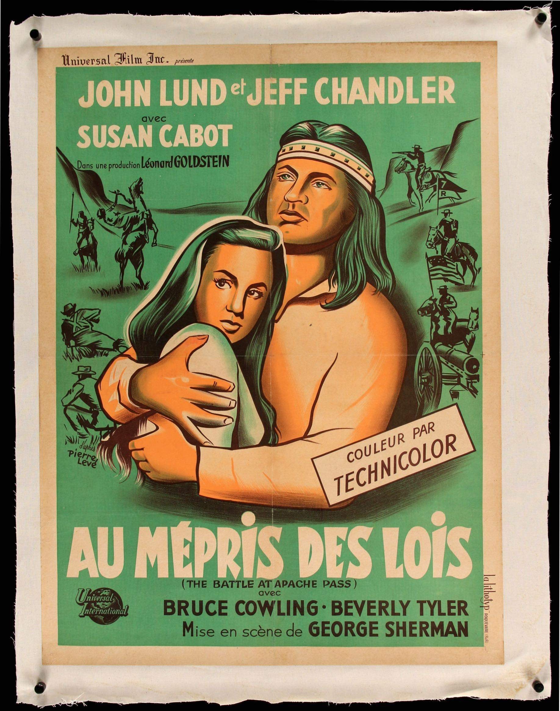 Battle at Apache Pass (1952) Original French Movie Poster - Original ...