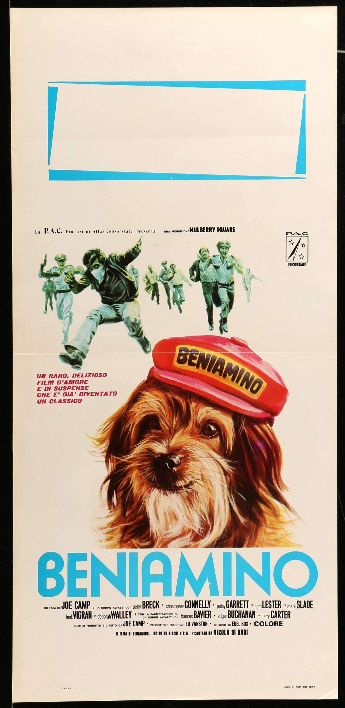 Benji (1974) Original Italian Locandina Movie Poster 13" x 28 ...