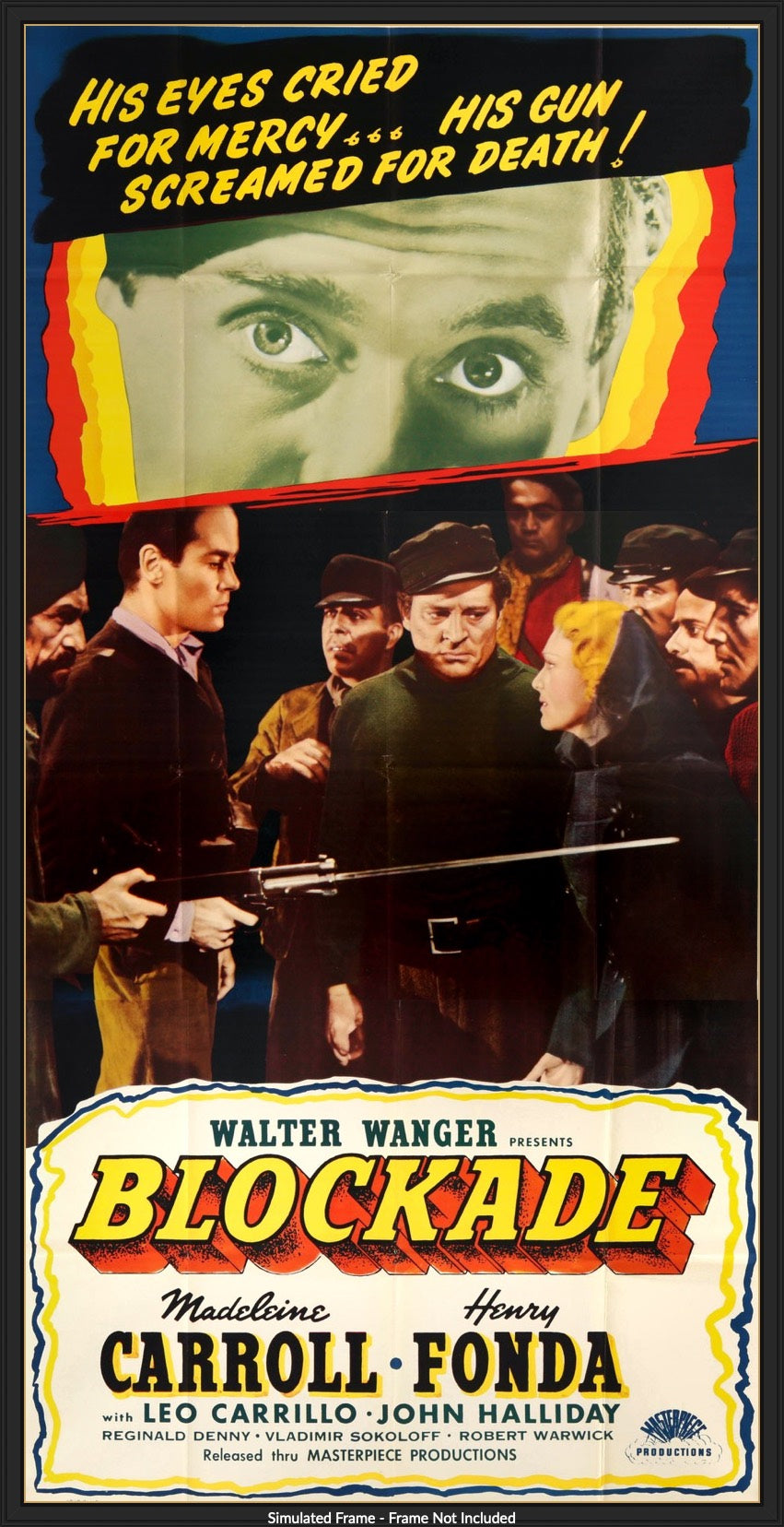 Blockade (1938) Original R1948 Three-Sheet Movie Poster - Original Film ...