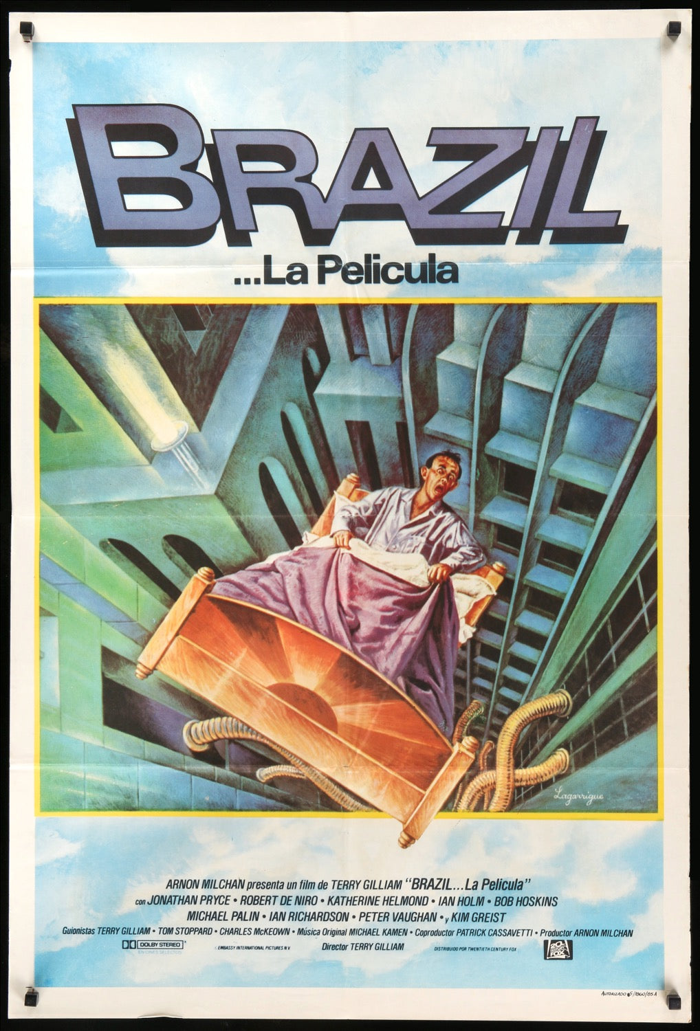 Brazil (1985) Original Argentine Theatrical Movie Poster - Original ...