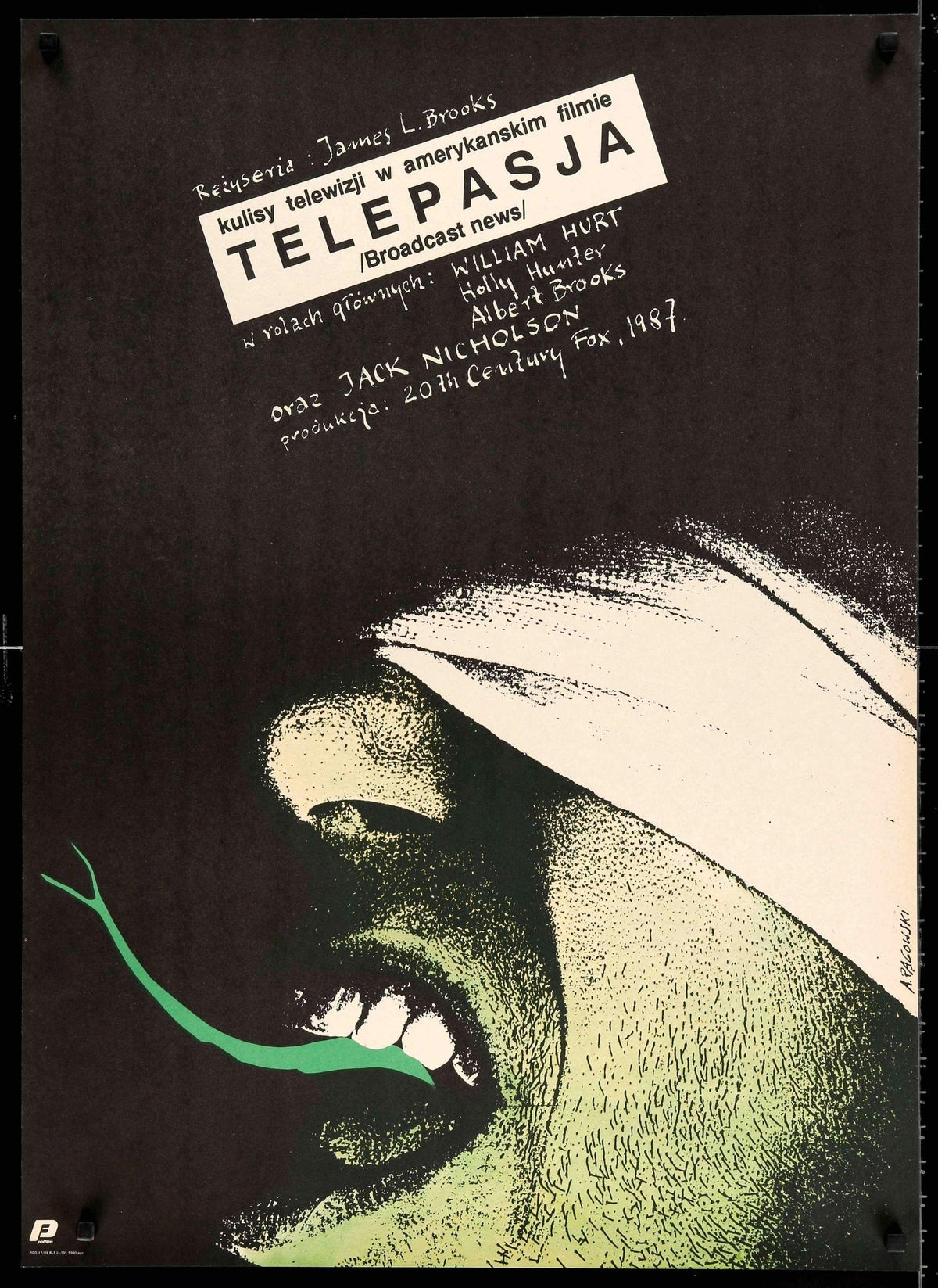 Broadcast News (1987) Original Polish Movie Poster - 26" x 37 ...