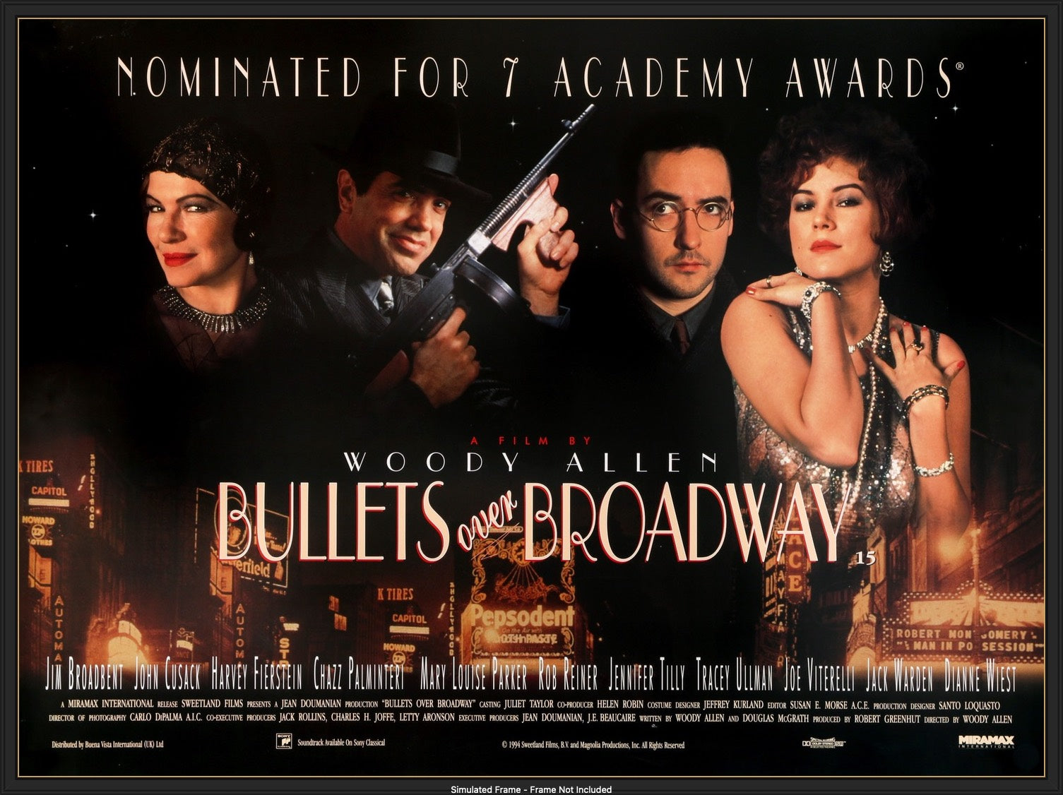 Bullets Over Broadway (1994) Original British QuadMovie Poster ...