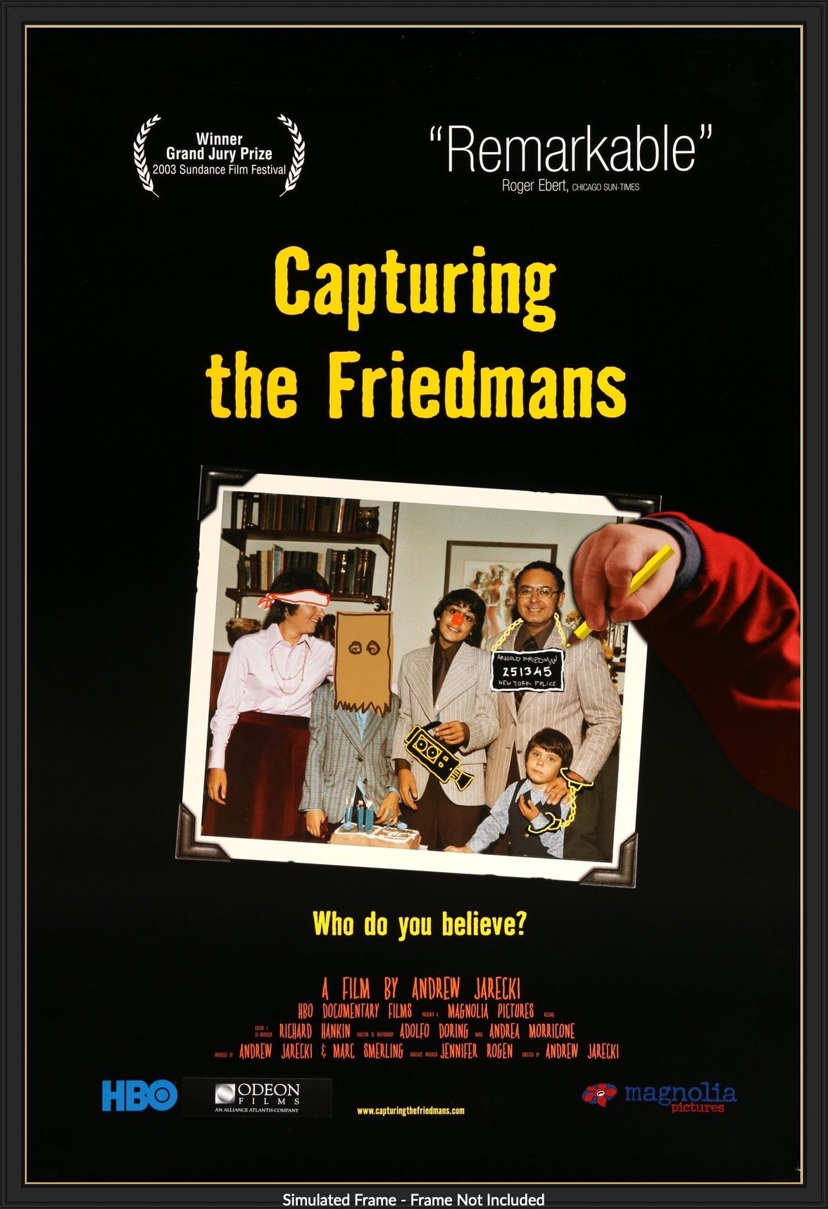 Capturing the Friedmans (2003) Original One-Sheet Movie Poster ...