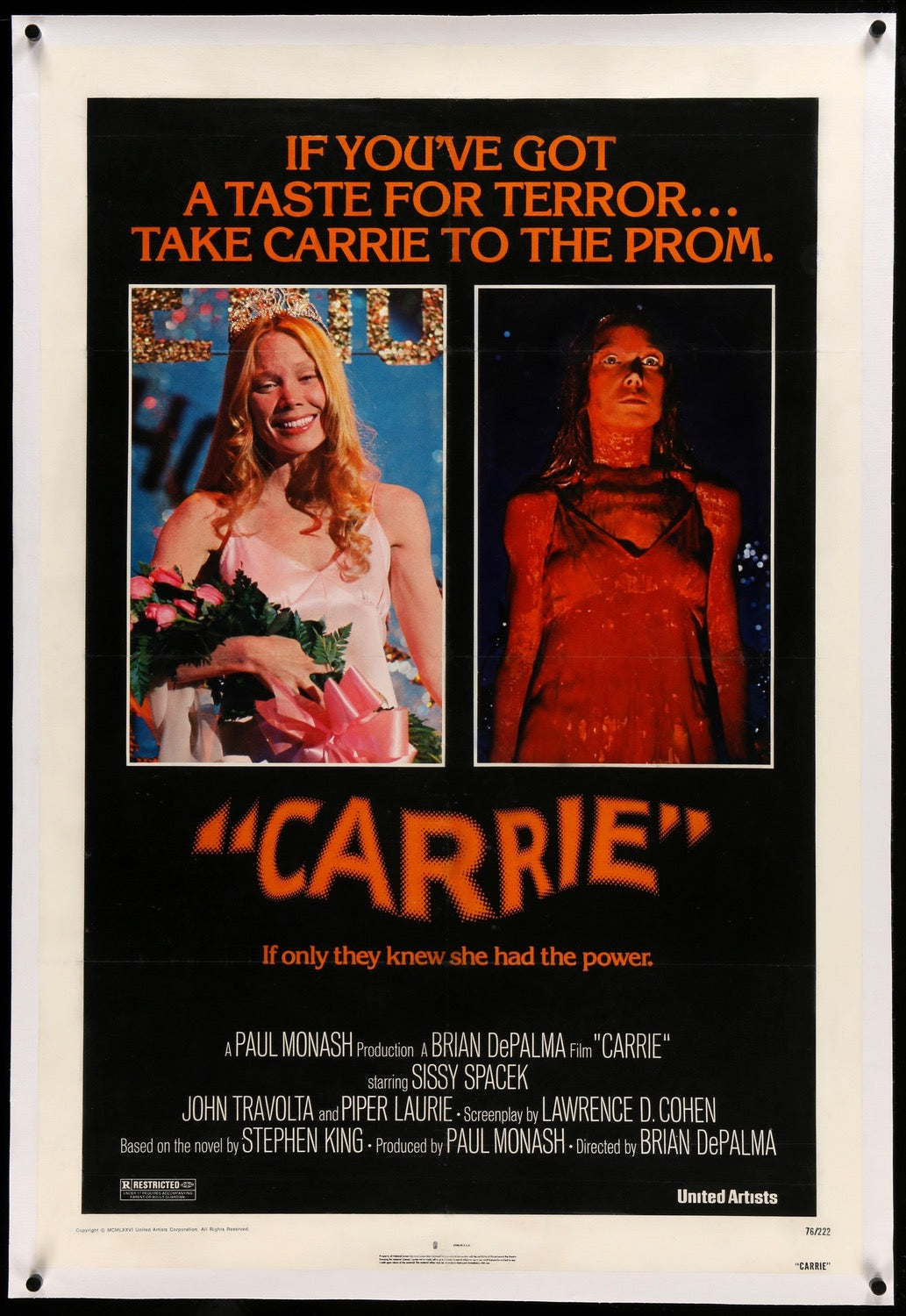 Carrie (1976) Original One-Sheet Movie Poster - Original Film Art ...