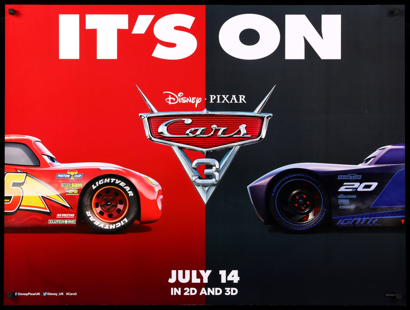 Cars 3 (2017) Original Advance British Quad Movie Poster - Original ...