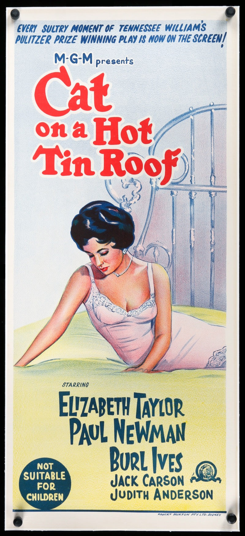 Cat on a Hot Tin Roof (1958) Original R1966 Australian Movie Poster ...