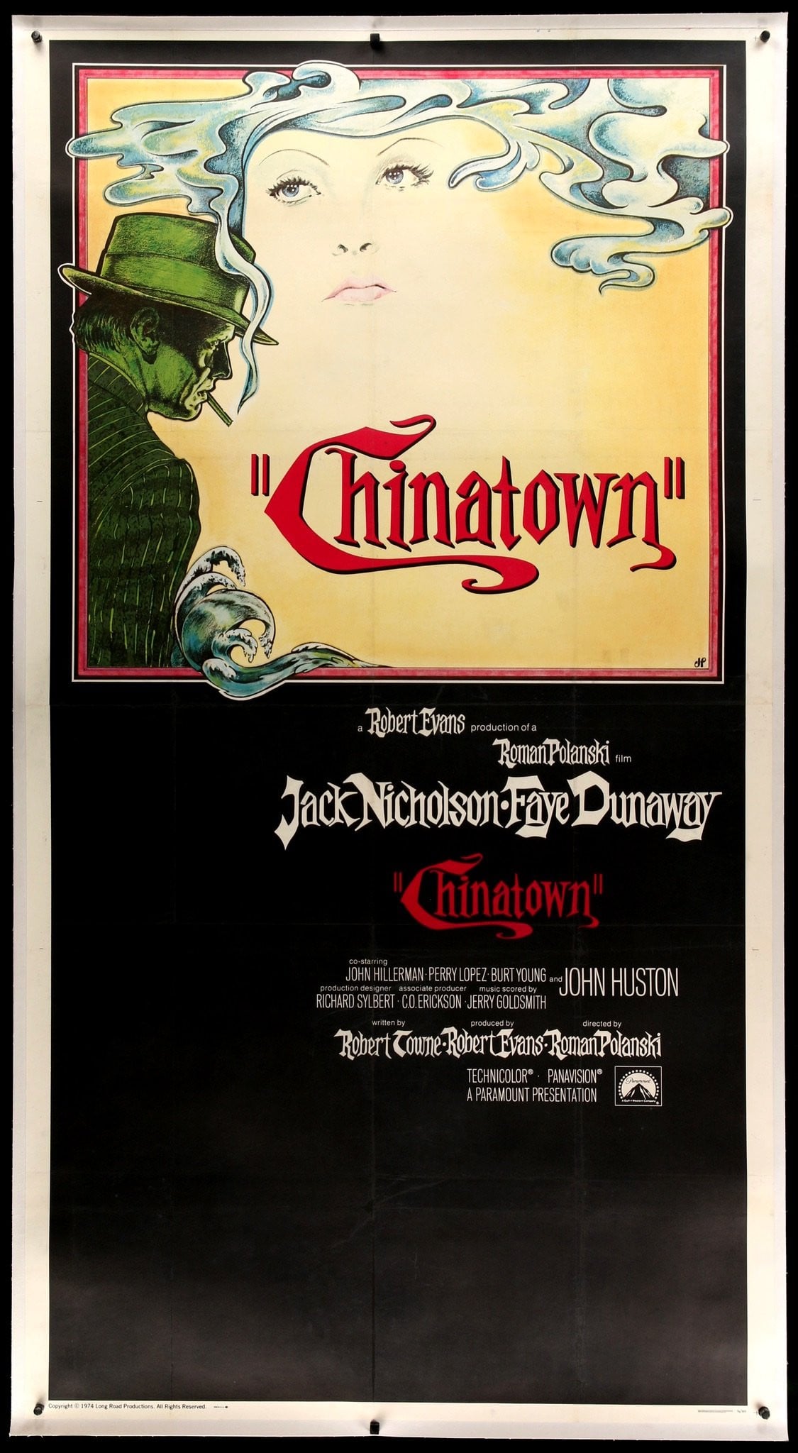 Chinatown (1974) Original Three-Sheet Movie Poster - Original Film Art ...