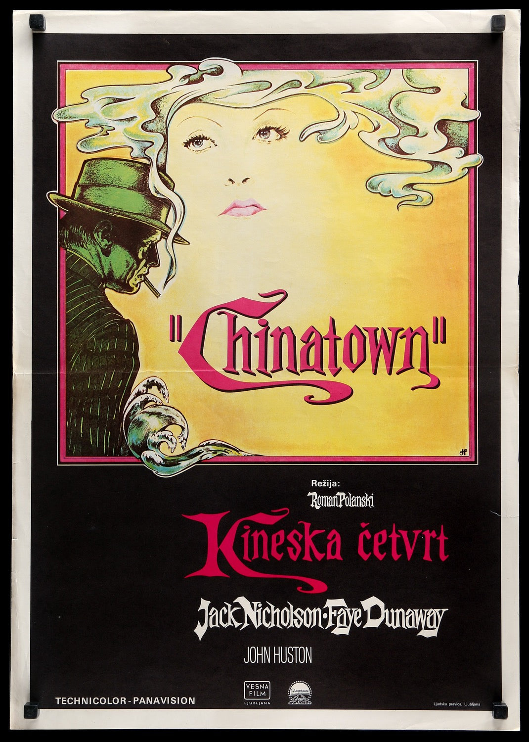 Chinatown (1974) Original Yugoslavian Movie Poster - Original Film Art ...