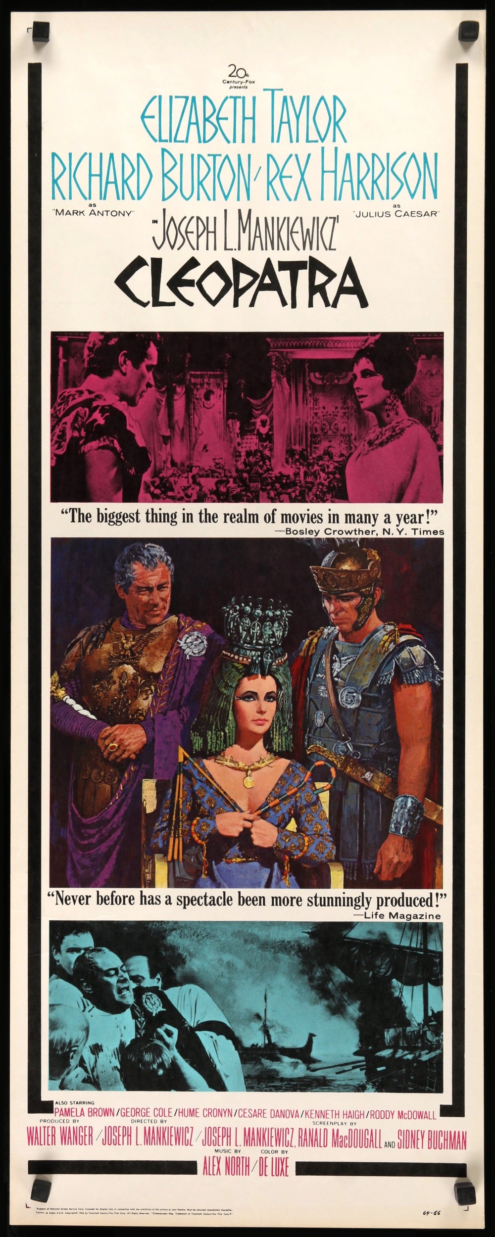Cleopatra (1963) Original Insert Movie Poster - Original Film Art ...