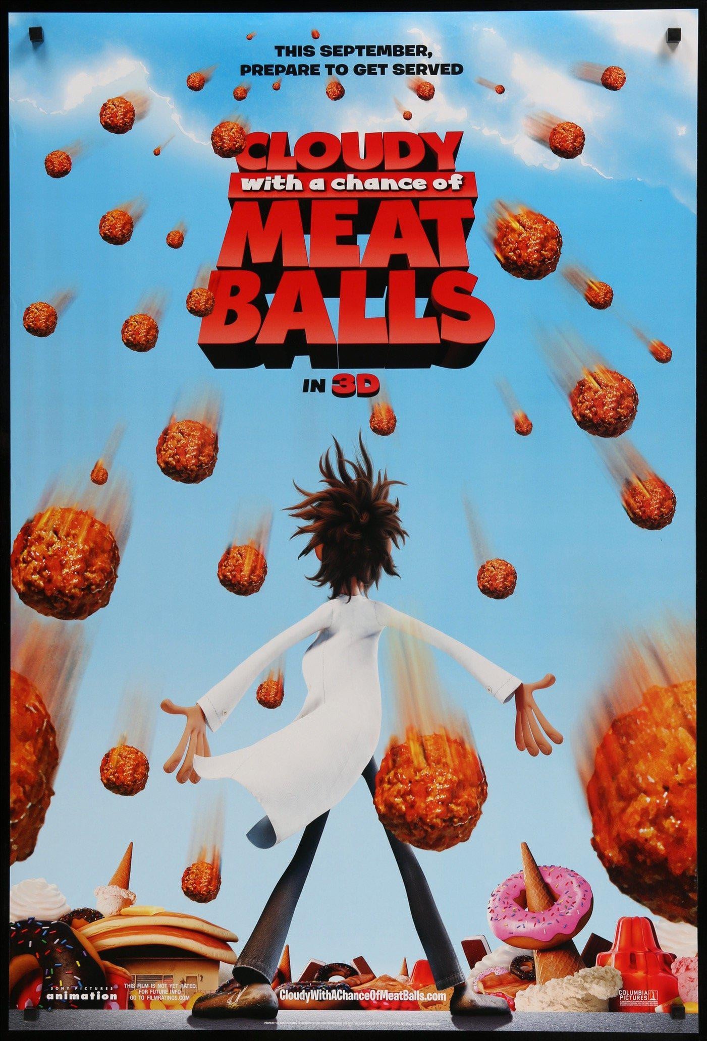 Cloudy With a Chance of Meatballs (2009) One-Sheet Movie Poster ...