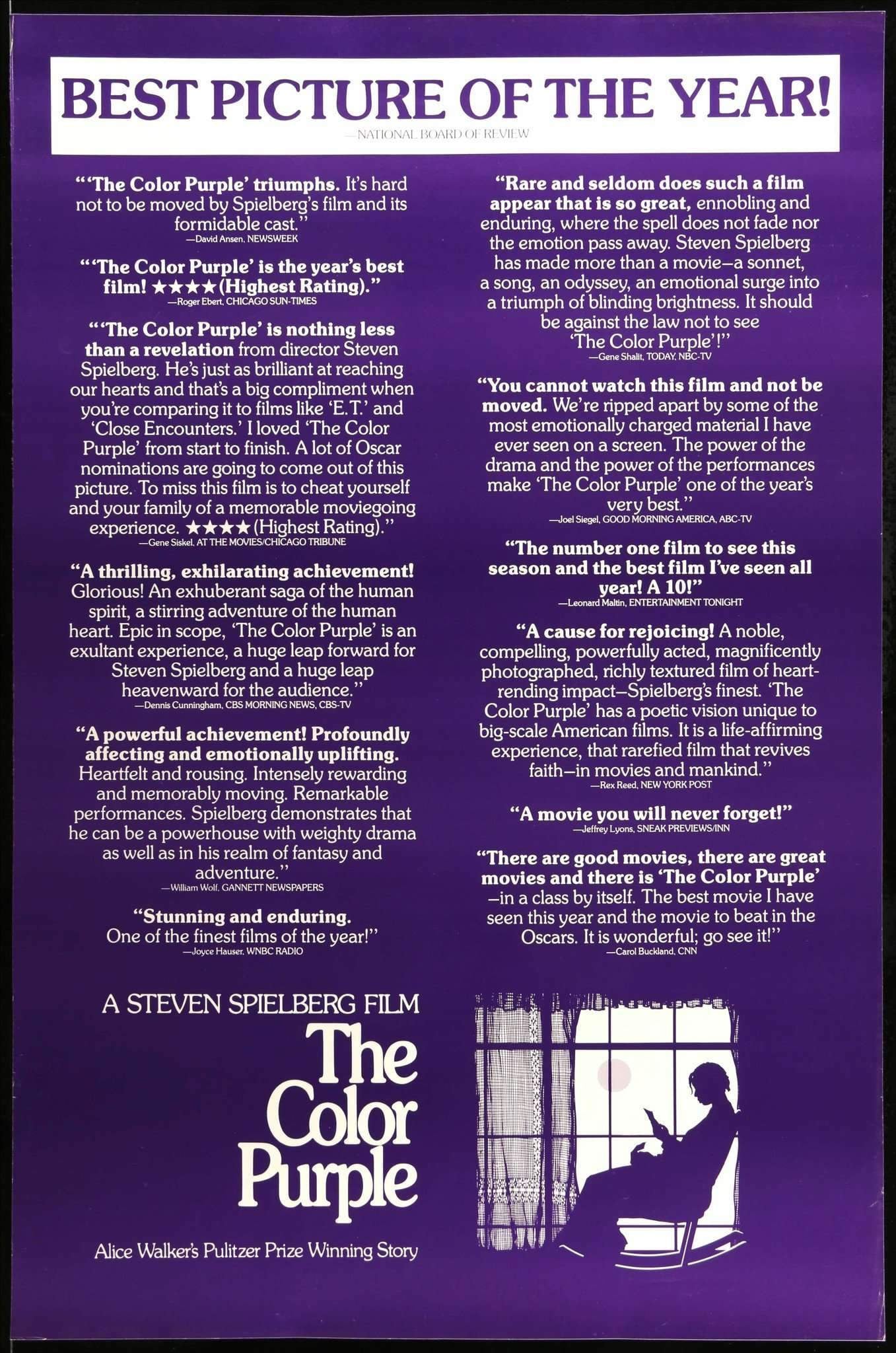 The Color Purple (1985) Original One-Sheet Movie Poster - Original Film ...